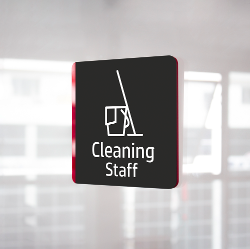Cleaning Staff Sign - İngilizce Temizlik Personeli İsimliği – Tabela.com.tr
