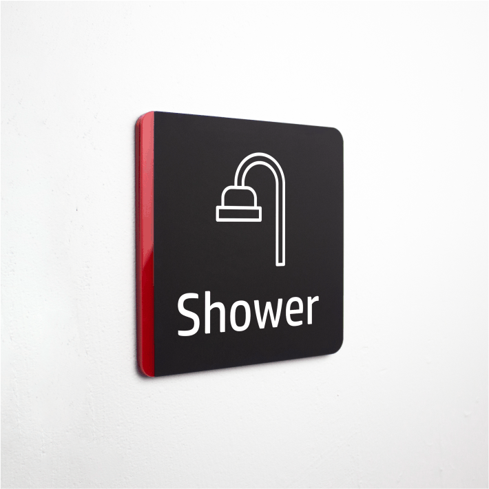 Shower Door Sign - İngilizce Duş İsimliği – Tabela.com.tr