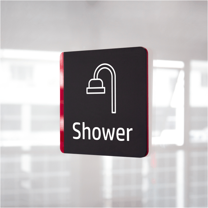 Shower Door Sign - İngilizce Duş İsimliği – Tabela.com.tr